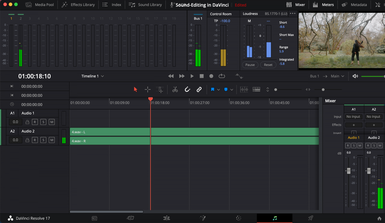 Using Davinci Resolve Part 2 Introduction To Sound Editing Trinity Laban Av Support Knowledgebase